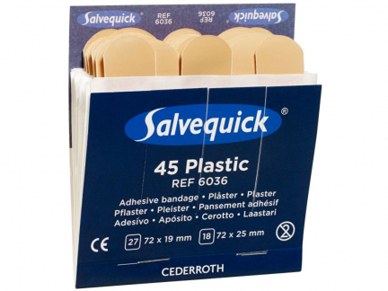 Salvequick plaster refill plastt 6 pakker a 40